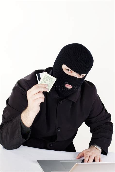 Man Stealing Data From A Laptop Stock Image Image Of Espionage Internet