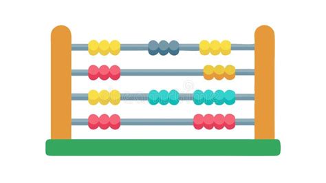 colorful abacus icon representing calculation learning education math vector design generative