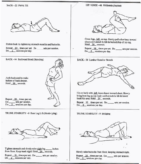 Printable Exercises For Sciatica Pain