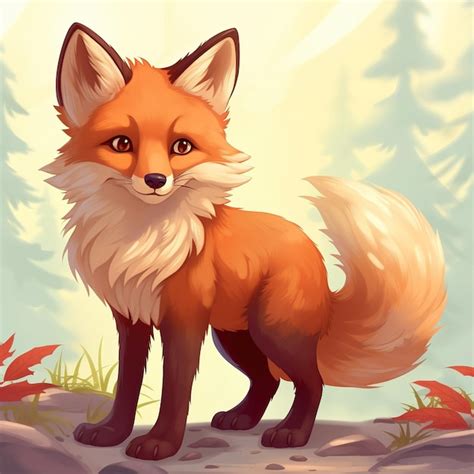 Premium Ai Image Cute Fox Illustration