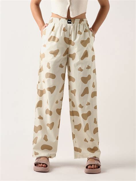 Buy Bewakoof Women Printed Mid Rise Cotton Lounge Pants Lounge Pants