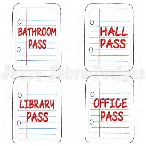 Template For School Office Pass