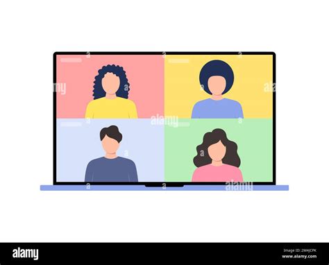 Girls Talking On Video Call Video Call Application Illustration Stock
