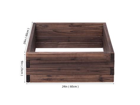 Costway Square Raised Garden Bed Flower Vegetables Seeds Planter Kit