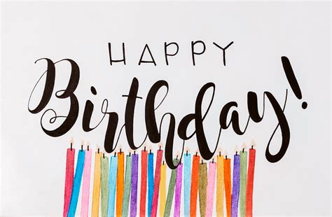 Happy Birthday Card Birthday Cards Happy Birthday Cards Hand Lettering