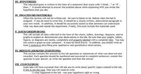 Lab Report Conclusion Template Toptemplate My Id
