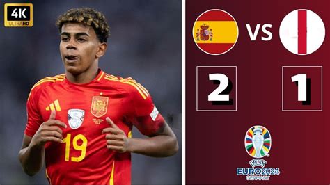 ملخص مباراة اسبانيا وانجلترا 2 1🔥 نهائي كاس امم اوروبا 2024 🎤 تعليق
