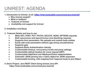 Unirest Java Tutorial Java Client Ppt
