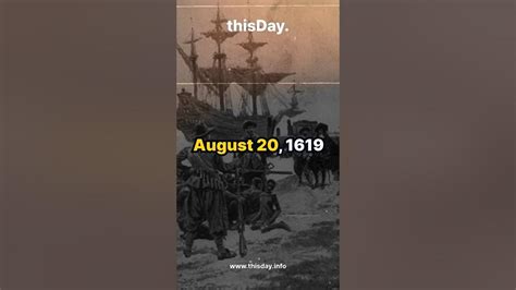 August 20 1619 First Enslaved Africans In English America Youtube