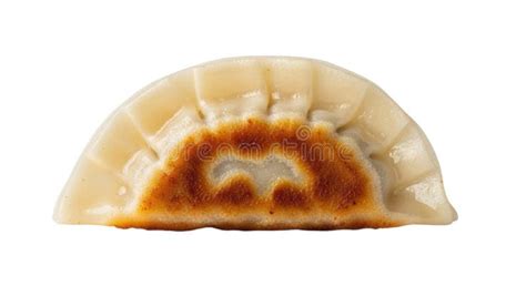 Single Dumpling Isolated On White Background Stock Illustration