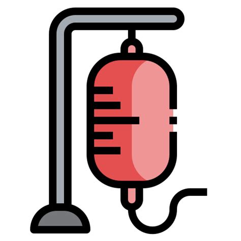 Intravenous Saline Drip Generic Outline Color Icon