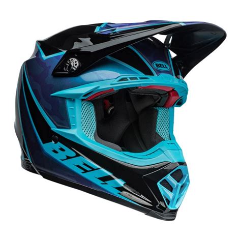 Bell Moto 9s Flex Sprite Black Blue Helmet