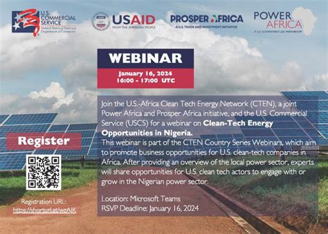Power Africa On Linkedin Webinar Cleantech Cten Cleanenergy Nigeria Powerafrica