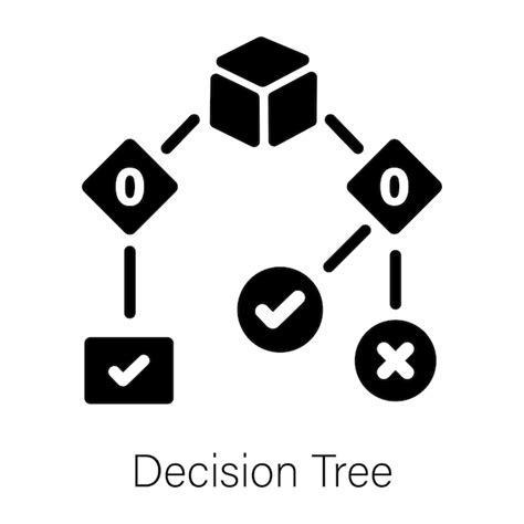 Premium Vector Latest Glyph Icon Of Decision Tree