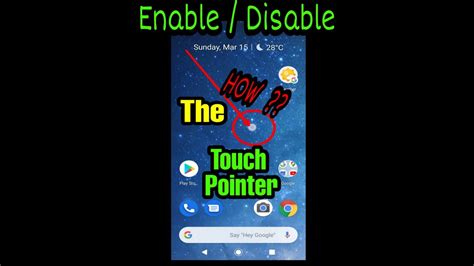 how to enable the touch pointer in android phone youtube
