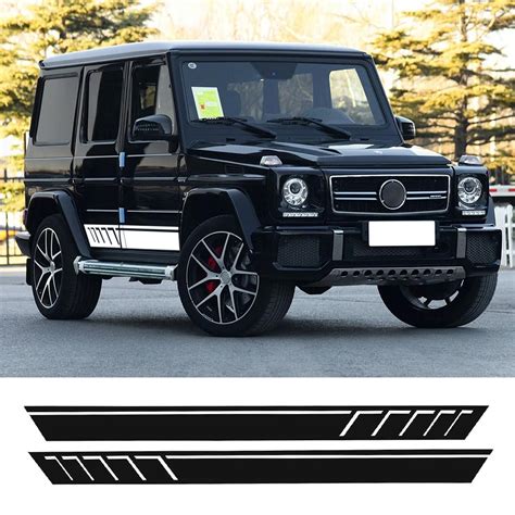 Car Styling Auto AMG Sport Performance Edition Side Stripe Skirt