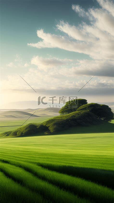 绿色草原清爽清风拂面背景图片免费下载海报banner高清大图千库网图片编号6411384