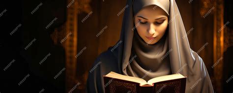 Premium Ai Image A Woman Studies The Koran A Girl In A Mosque Reads A
