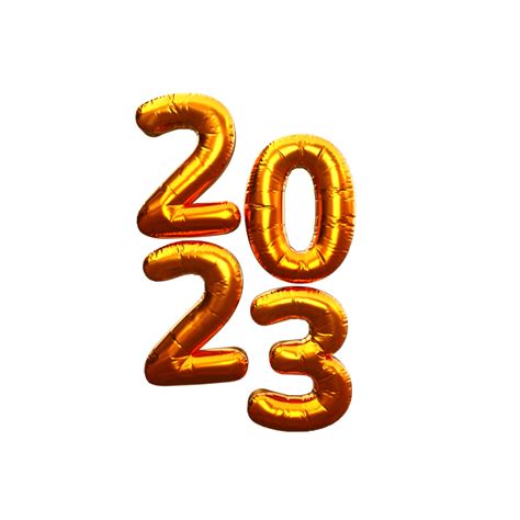 Nieuw Jaar 2023 Getallen 3d Illustratie 13995854 Png
