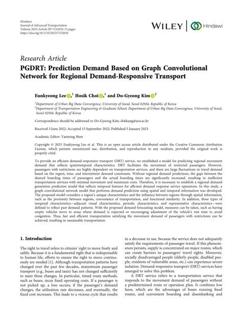 Pdf Pgdrt Prediction Demand Based On Graph Convolutional Network For Regional Demand