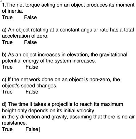 Answered 1the Net Torque Acting On An Object Bartleby