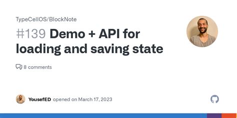Demo Api For Loading And Saving State Issue Typecellos