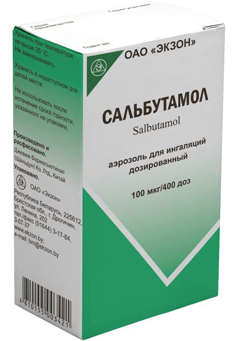 Сальбутамол аэрозоль для ингаляций 200 400 доз по 100 мкг инструкция
