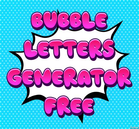 Bubble Letters Generator Free Efecto De Texto Y Diseño De Logotipos Fuente