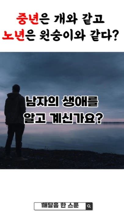 남자의 인생 중년의인간관계 Youtube