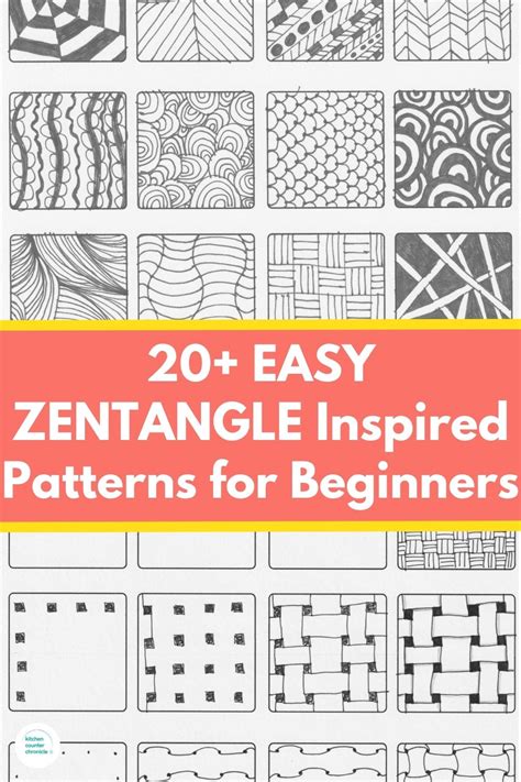 Easy Zentangle Patterns Printable Pattern And Stencils