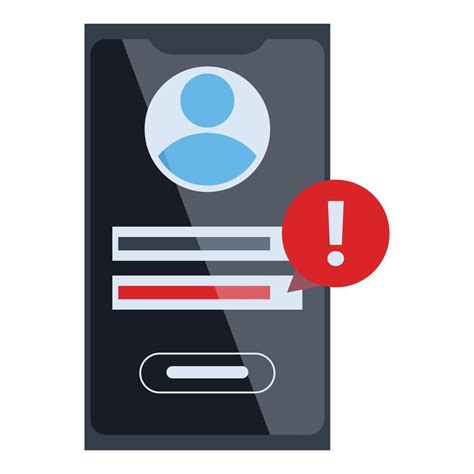 Smartphone Showing User Profile With Error Notification Popup Alerting