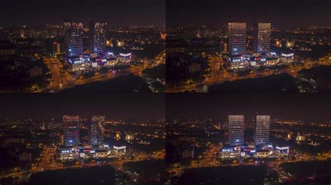 富绅中心夜景航拍延时视频素材下载编号7208547光厂vj师网