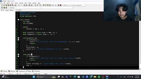 Implementasi Stack Menggunakan Array Dan Linked List Pada C Youtube