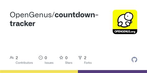 Github Opengenuscountdown Tracker