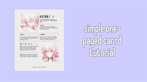 Simple Carrd Tutorial Youtube