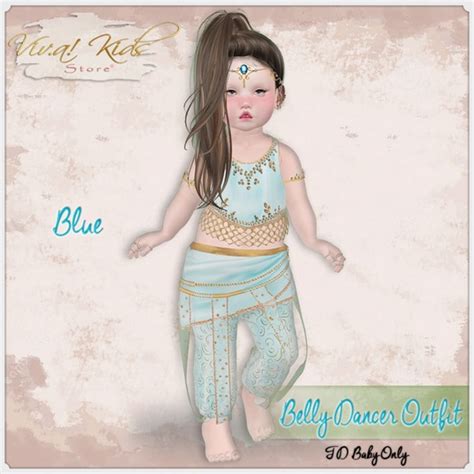 Second Life Marketplace Vk Belly Dancer Outfit Blue