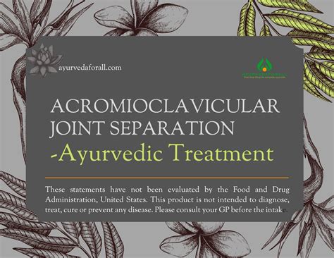 Acromioclavicular Joint Separation Herbal Treatment Ayurveda Products Services Consultation