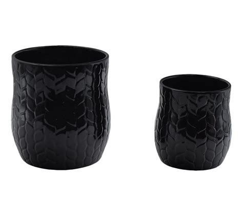 Temp Tations Carved Willow Set Of 2 1 Qt And 2 Qt Utensil Crocks