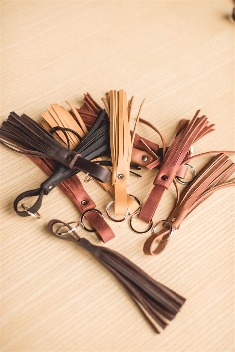 Leather Handbag Tassels Charm Detachable Tassel Keychain T Etsy