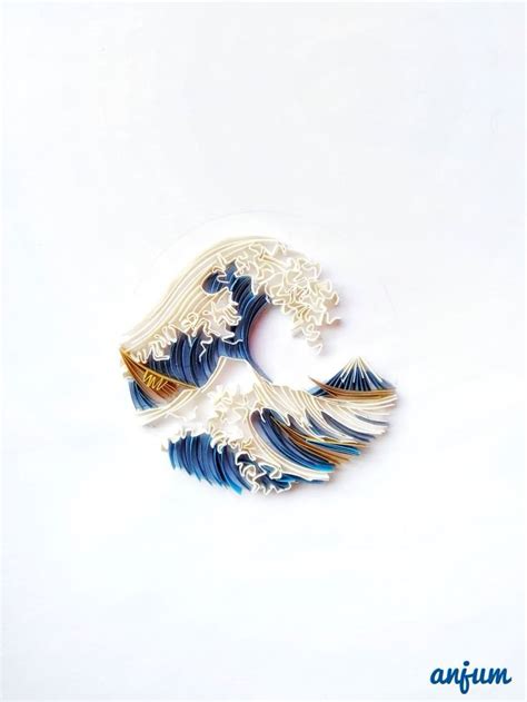 The Great Wave Off Kanagawa Paper Quilling By Hasnain Anjum In Paper Quilling Designs