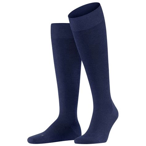 Mens Falke Energizing Wool Knee High Socks Deep Blue Kj Beckett
