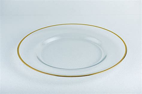 13” Gold Rimmed Glass Charger Plate Caterhire Event Hire Specialists