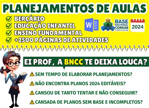 Planos de Aula TODAS AS DISCIPLINAS 6º ao 9º ano Plano de aula pronto