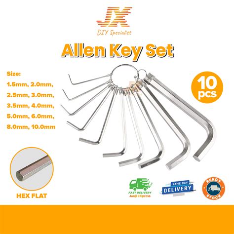 9pcs Ball Point Hex Allen Key Set Wrench Tools Set Matte Chrome Crv Hex Flat Hex Ball Torx Star
