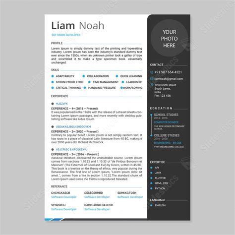 Cv Resume Design Job Interview Modern Professional Simple Word Template