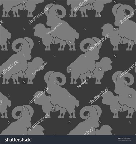 Sheep Sex Pattern Farm Animal Intercourse Stock Vector Royalty Free