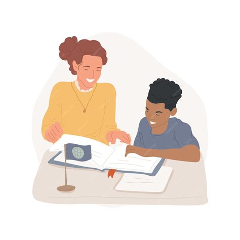 Premium Vector Foreign Language Tutor Isolated Cartoon Vector Illustration