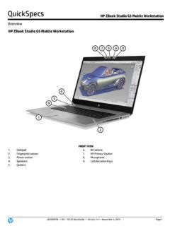HP ZBook Studio G5 Mobile Workstation Hp Zbook Studio G5 Mobile Workstation Pdf PDF4PRO