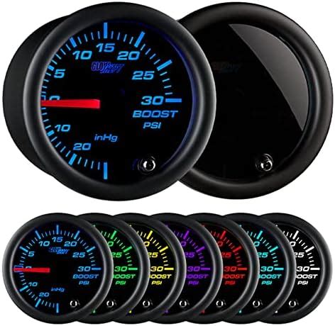 Amazon Com Mm Turbo Boost Gauge Color Adjustment Boost Meter With Universal PSI