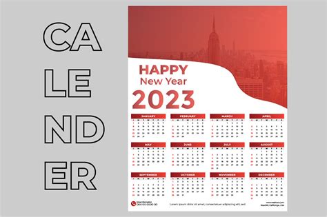 Wall Calendar 2023 Graphic By Majharul5561 · Creative Fabrica